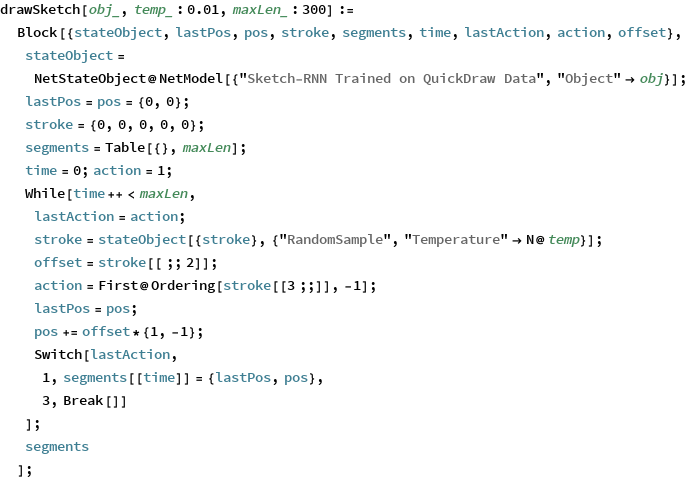 Sketch-RNN - Wolfram Neural Net Repository